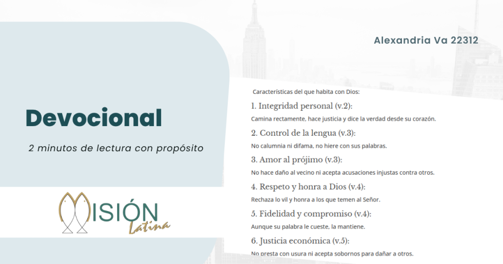 ¿Quién habitará en tu tabernáculo, Señor? - Misión Latina
